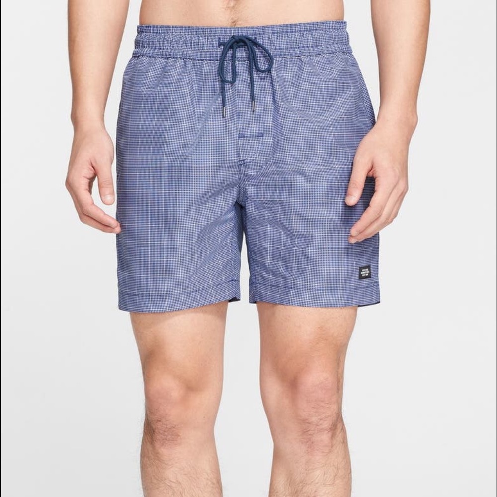 Grannis' Graph Check Swim Trunks Jack Spade Small - Gem